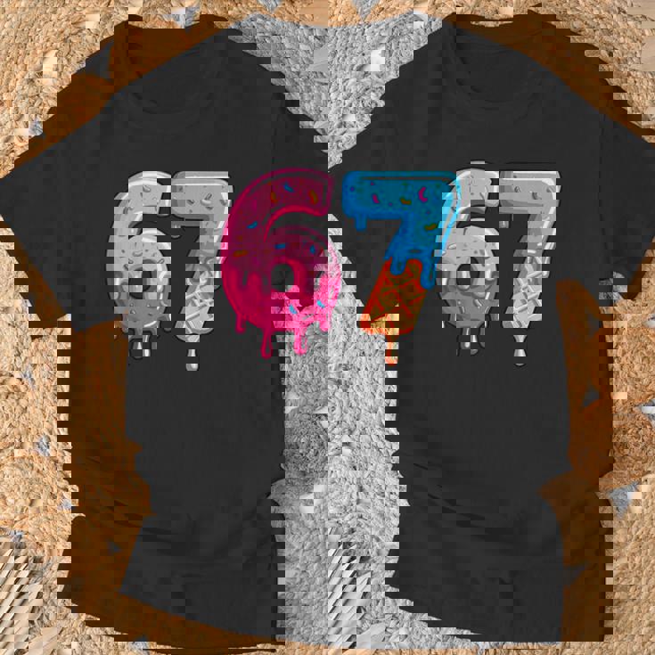Six Seven Ice Cream Drip Sports Cool Meme 67 Number T-Shirt | Mazezy
